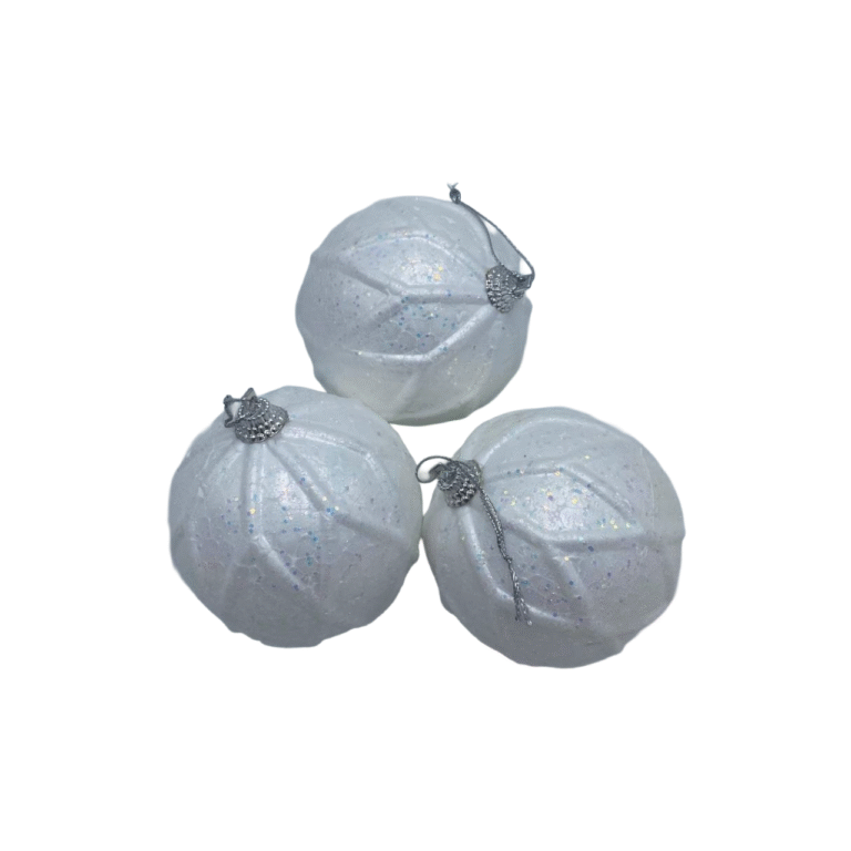 Topa Dekorues te Bardhe per Vitin e Ri (3 cope) - Buzi Store