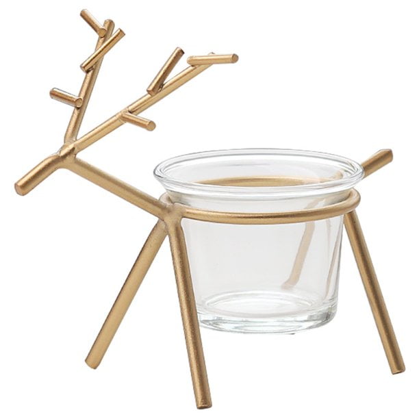 Dekore Mbajtese Qiriu Dekorativ Dre M / Golden fawn candle holder iron ...